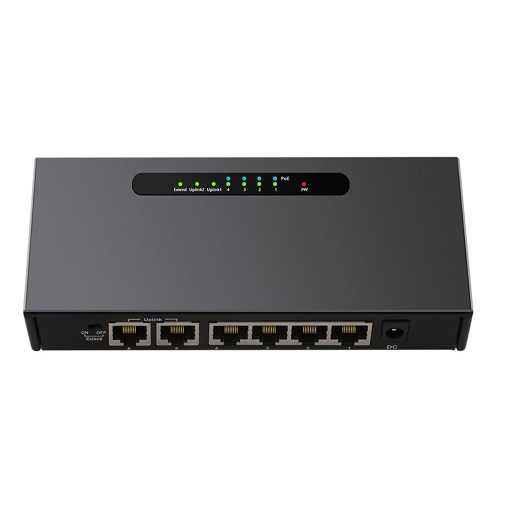 6-Port Poe Switch Voor Ip Camera 4 + 2 100M Enther... – Vicedeal