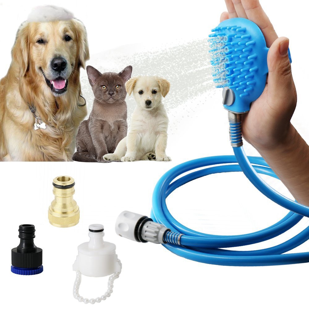 2-in-1 Pet Bathing Tool Pet Shower Sprayer Scrubbe... – Vicedeal