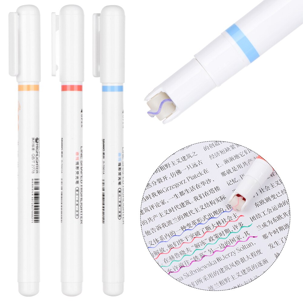 3/6PCS Wave Line Gel Pen Art Drawing Graffiti Hook... – Grandado