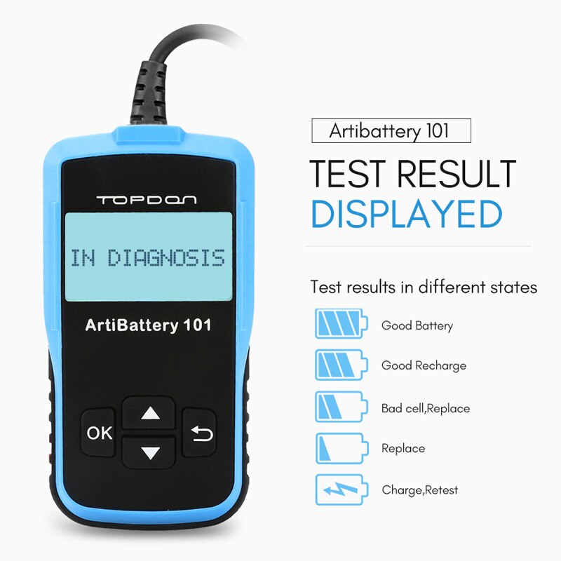TOPDON AB101 Car Battery Tester 100 to 2000CCA Vol... – Grandado