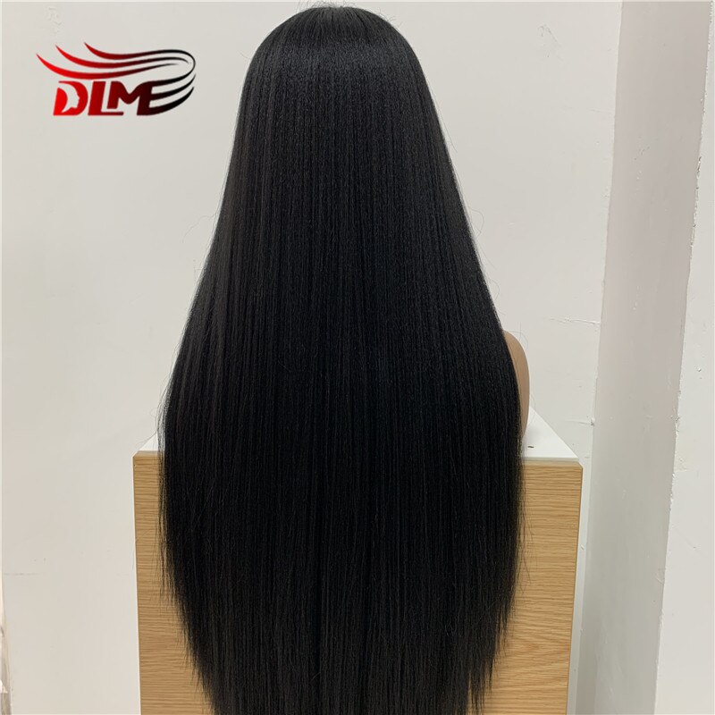 DLME 1B Yaki Straight Glueless Synthetic Lace Fron... – Grandado