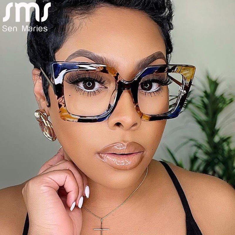 Vintage Glasses Women Men Square Clear Glasses Opt... – Grandado