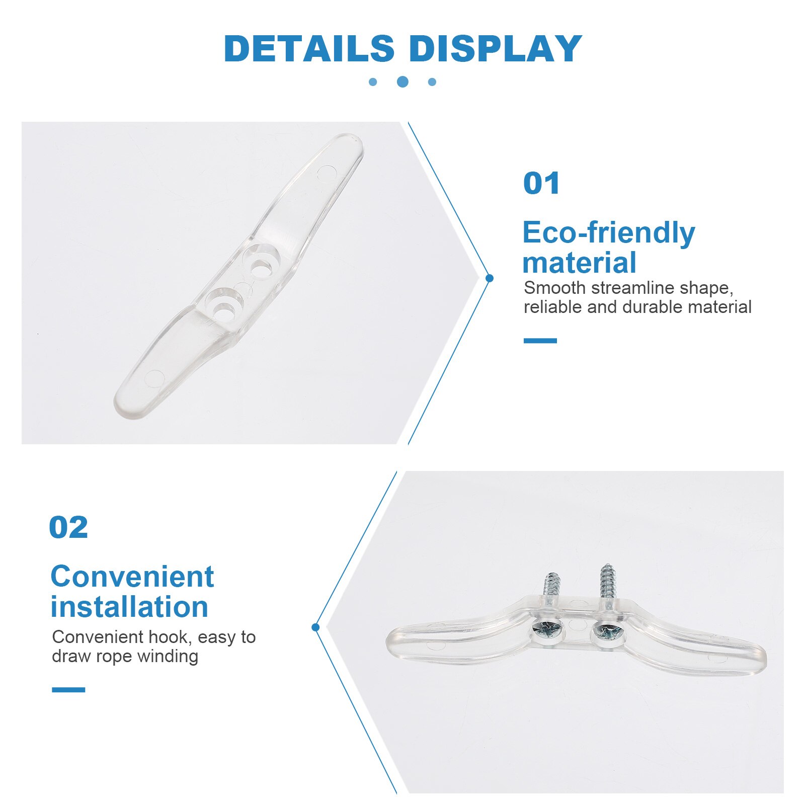 10pcs Window Blind Rope Cleat Transparent Plastic ... – Vicedeal