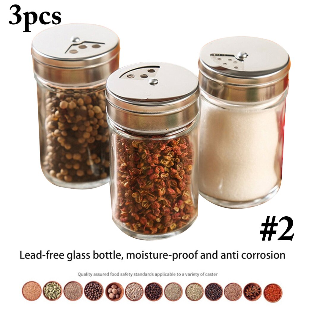 3pcs Rotatable Adjustable Spice Jar Salt and Peppe... – Vicedeal