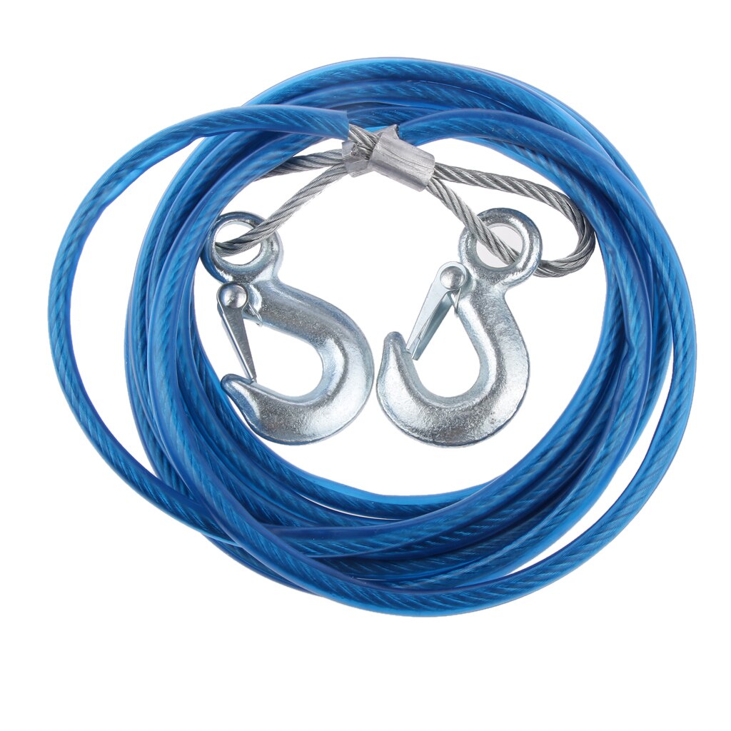 4m Car Tow Cable Towing Pull Rope Strap Hooks Heav... – Vicedeal