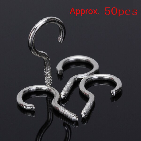 50 Pieces Screw Eye Hooks Eyelet Hook DIY Hanging ... – Grandado