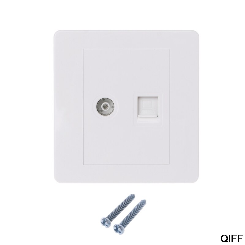 RJ45 Network Adapter+TV Antenna Coaxial Wall Mount... – Grandado