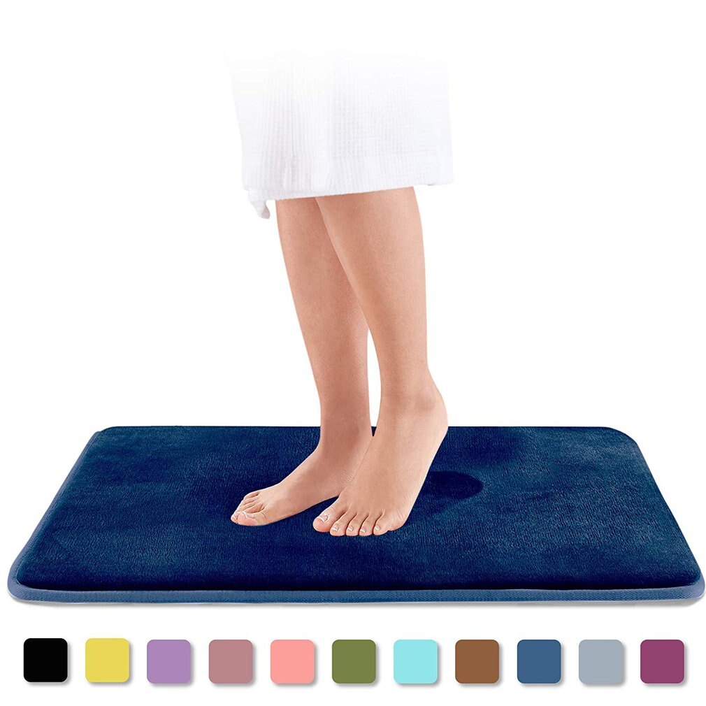 Comfortable Coral Velvet Memory Foam Bath Mat Non ... – Vicedeal