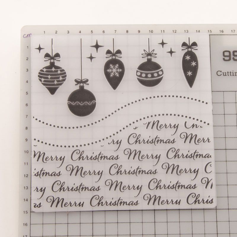 Merry Christmas Plastic Embossing Folder Template ... – Vicedeal