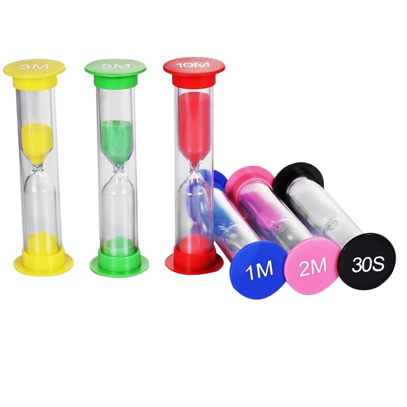 24 Pieces Plastic Sandglass Timer Colorful Hourgla... – Grandado