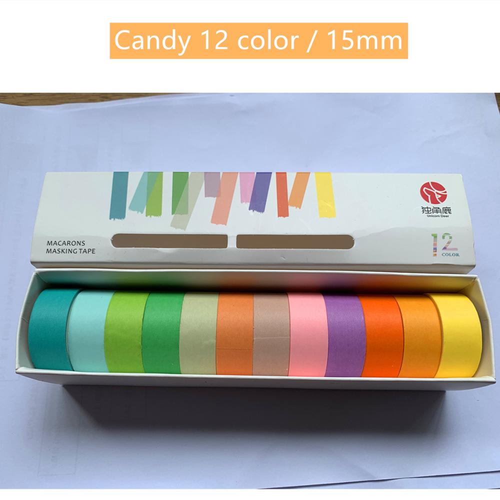 12pcs Basic Pastel Color Washi Tape Set 7.5mm 15mm... – Grandado
