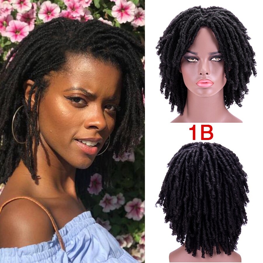 Leeons Dreadlock Curly Faux Locs Wig For Men Short... – Grandado