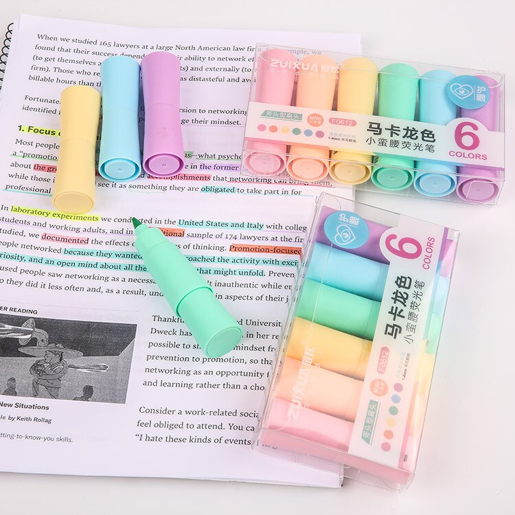 Surligneur de la série Macaron, 6 pièces, crayon d... – Grandado