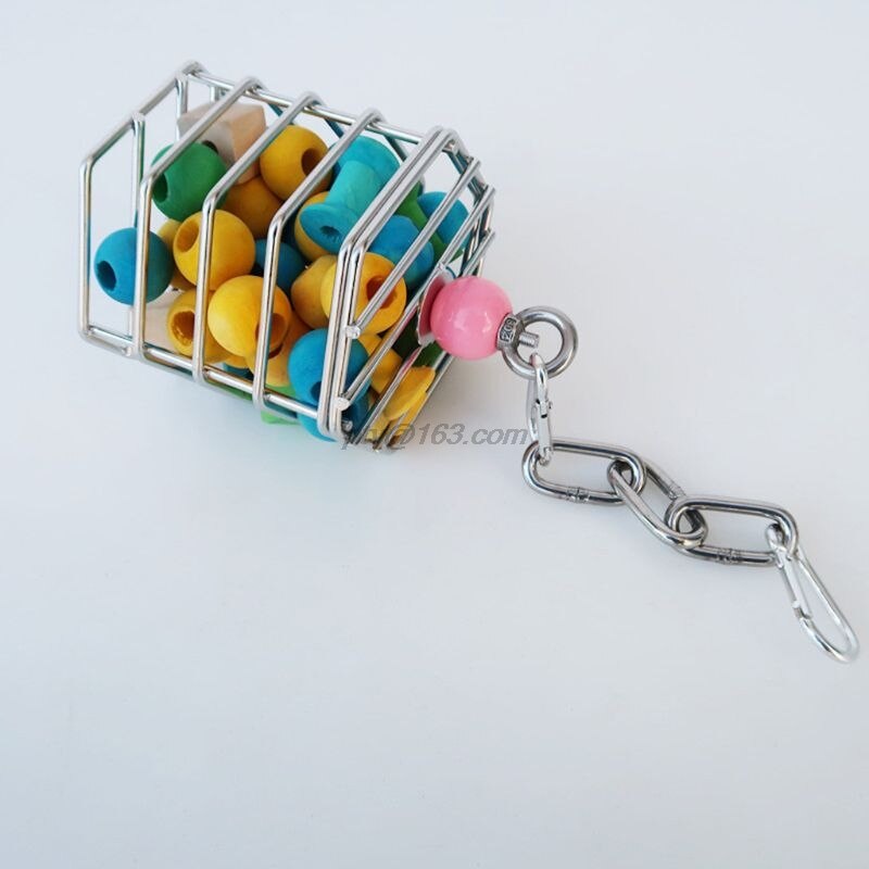 Parrot Stainless Steel Foraging Toy Bird Cage Hang... – Grandado