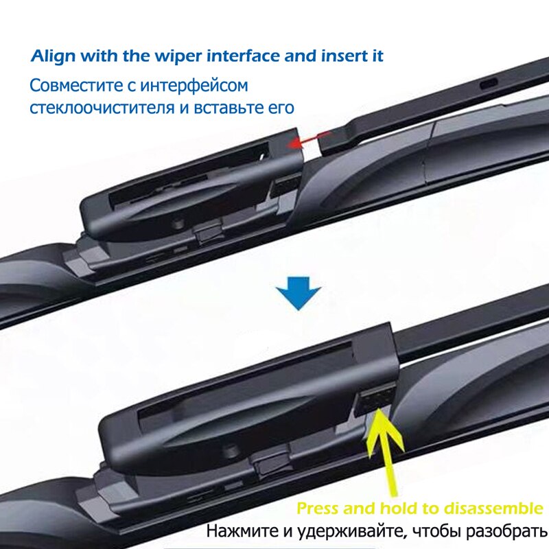 MIDOON Wiper Front & Rear Wiper Blades Set For... – Grandado