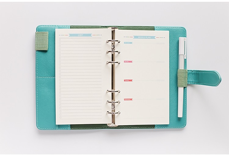 Cuaderno de hojas sueltas con 6 agujeros, planific... – Grandado