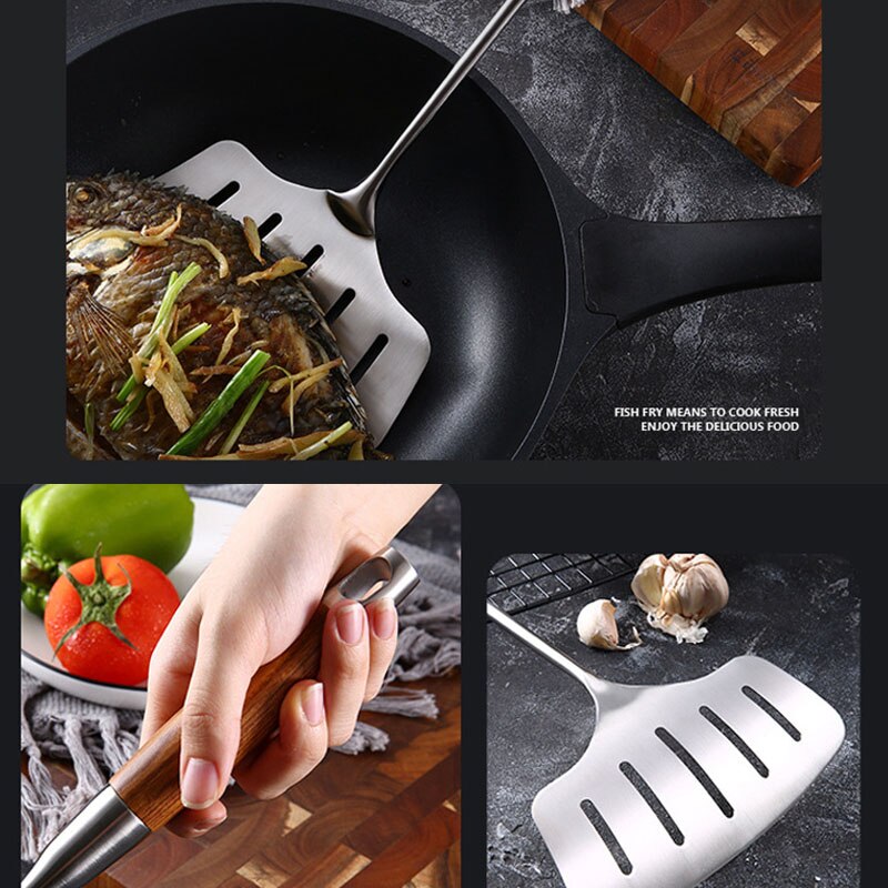 Stainless Steel Fried Fish Shovel with Long Handle... – Vicedeal