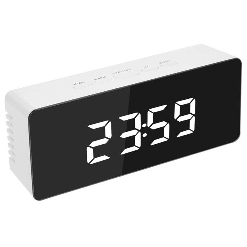 LED Digital Display Table Clock Mirror Alarm Clock... – Vicedeal