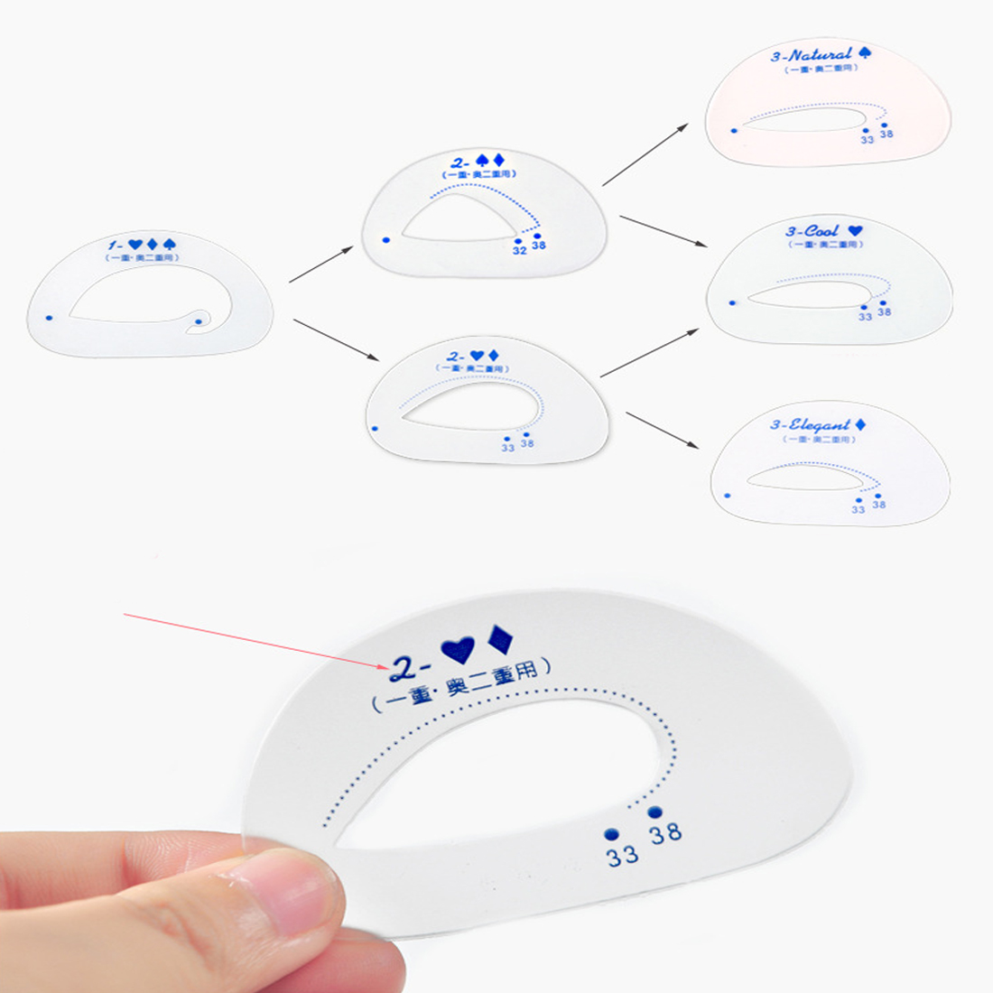 DIY Beauty Tool Eyes Makeup Template Card Easy Qui... – Grandado