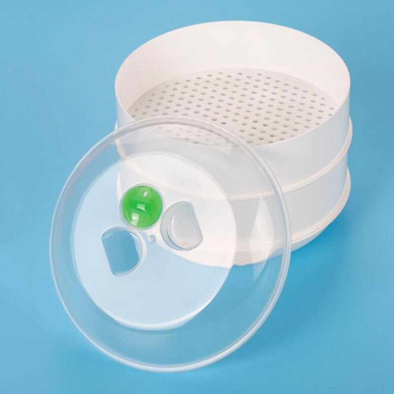 Double-Layer Plastic Steamer Magnetron Ronde Steam... – Grandado
