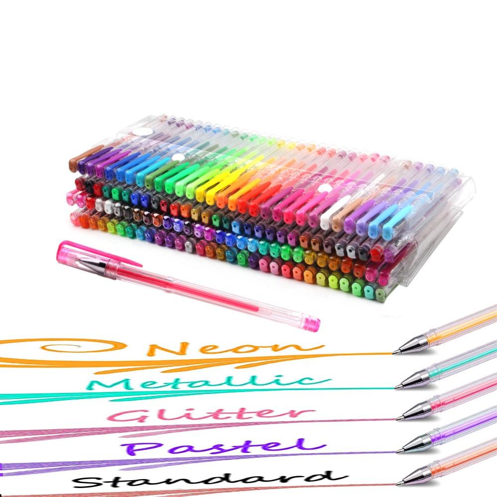 Adult Coloring 24-120 Colors Set with Glitter Meta... – Vicedeal