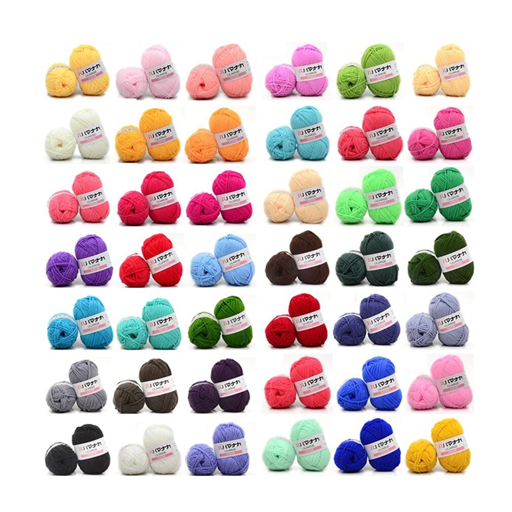 4 Shares Combed Milk Cotton Yarn Comfortable Wool ... – Vicedeal