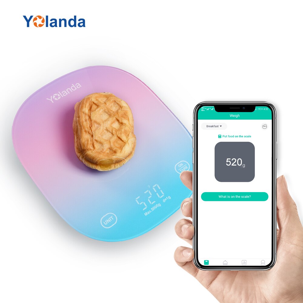 5kg Smart Kitchen Scale Bluetooth App Weight Scale... – Grandado