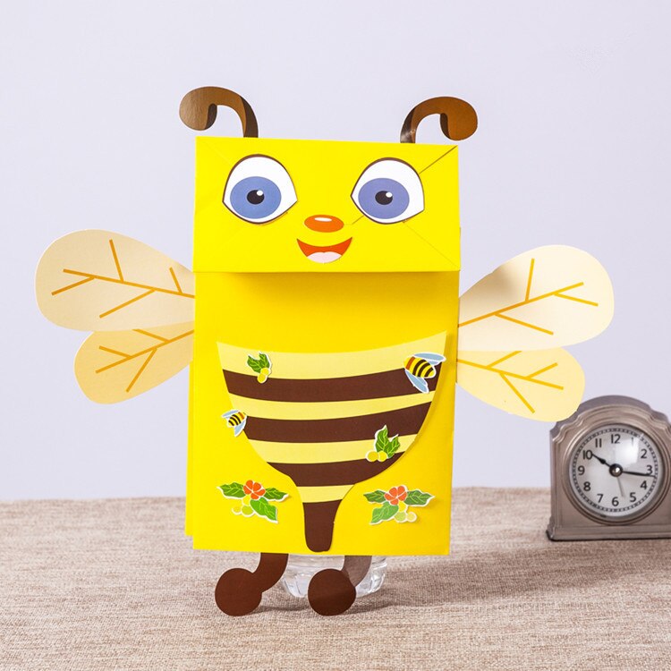 Kids DIY Cartoon Animal Paper Bag Hand Puppet Chil... – Grandado