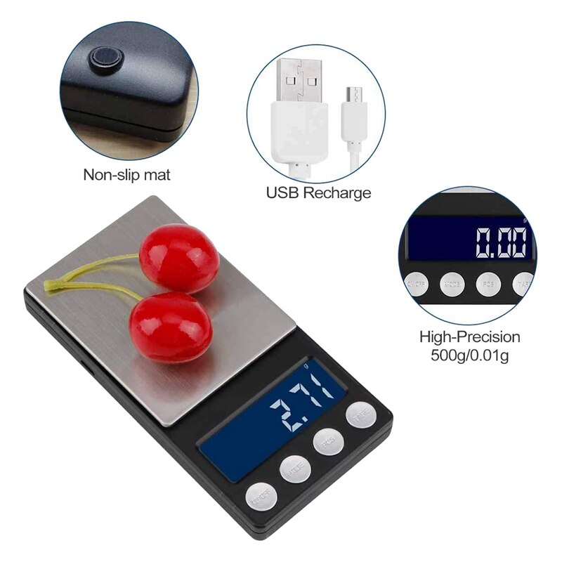 Digital Kitchen Scales,USB Rechargeable Pocket Sca... – Grandado