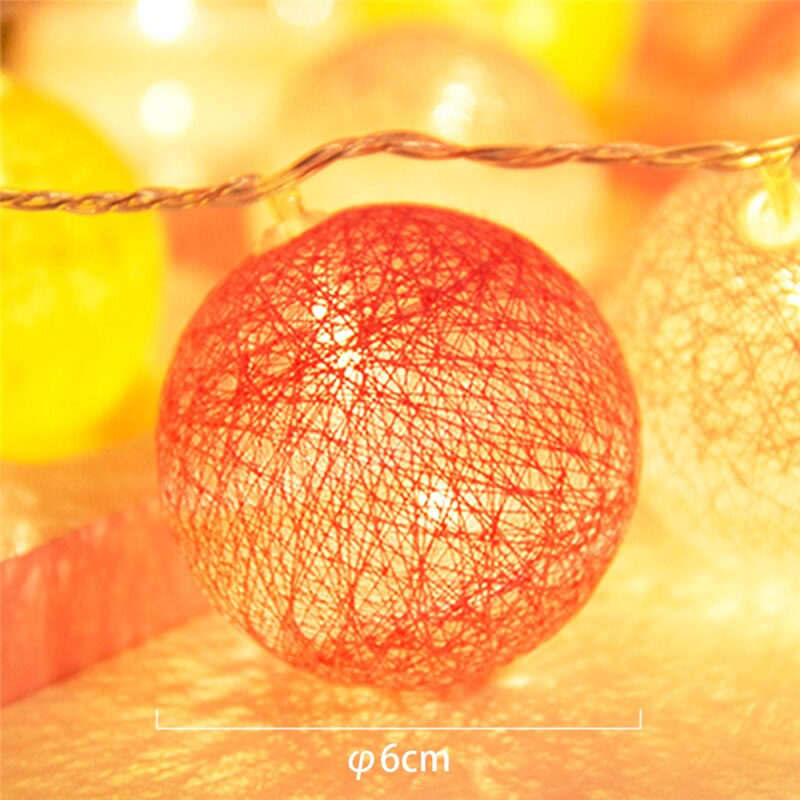 10 LEDs Cotton Ball String Lights AC & Battery Fai... – Vicedeal