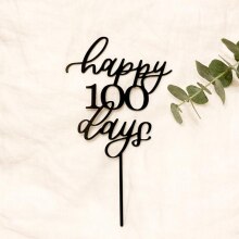 Happy 100 days Cake Topper Birthday Cake Topper Ca... – Grandado