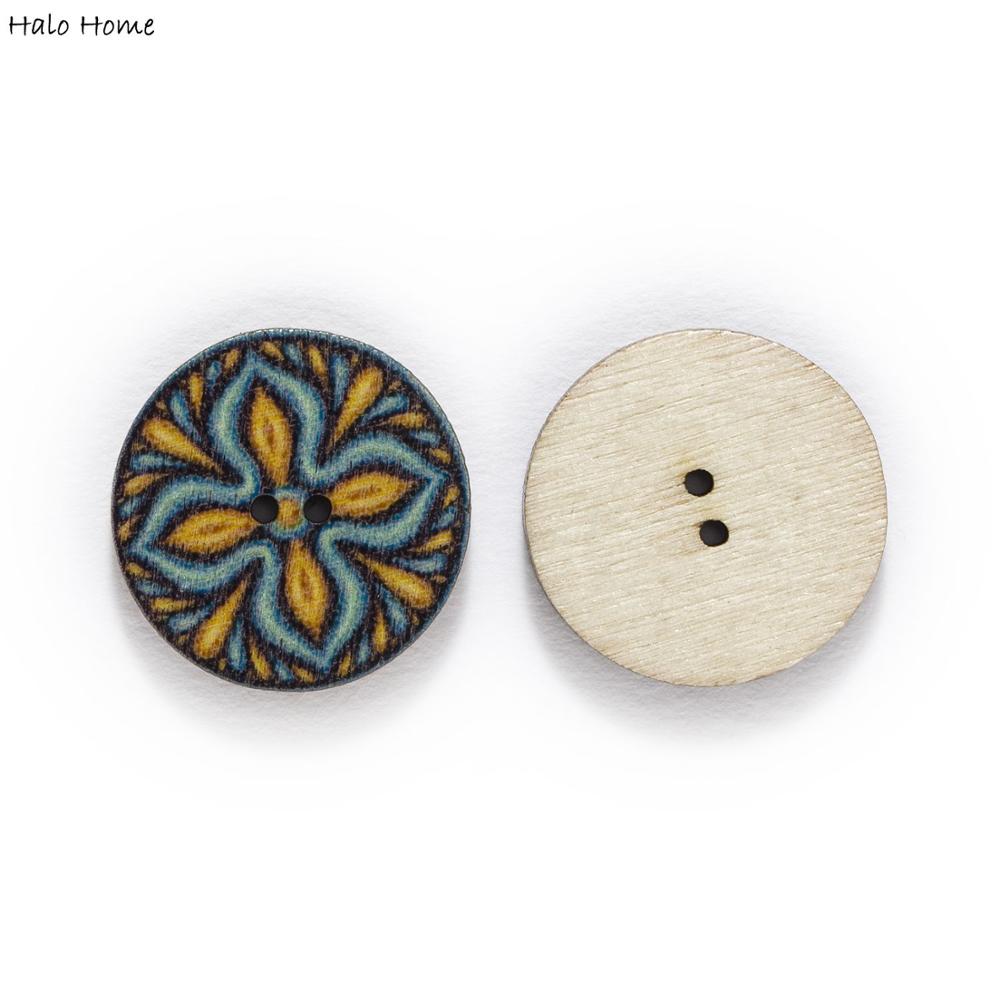 50/100 stk gråblå retro-serie treknapper for hånda... – Vicedeal