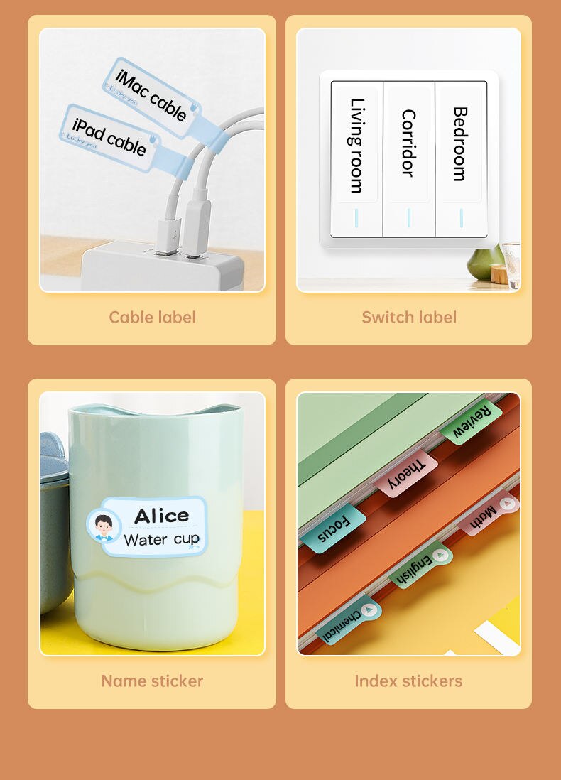 Niimbot D101 Label Printer Kabel Label Papier Wate... – Grandado