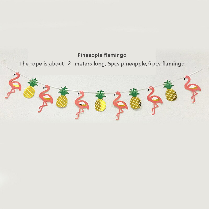1Set Pineapple Flamingo Happy Birthday Decoration ... – Vicedeal