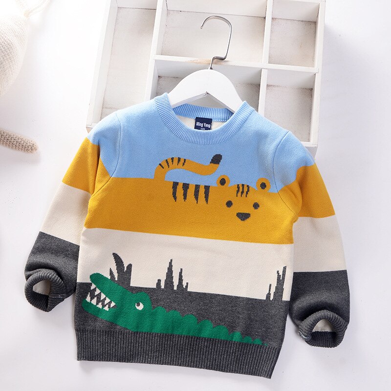 Kids Sweater Boys Pullover Sweater Autumn Winter C... – Grandado