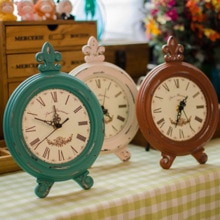 Vintage Wood Clock Table Alarm Clock Rural Style R... – Grandado