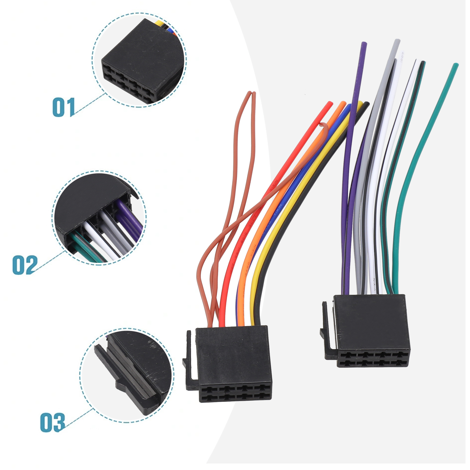 2pcs Radio General Adapter Wire Harness Adapter Ge... – Grandado
