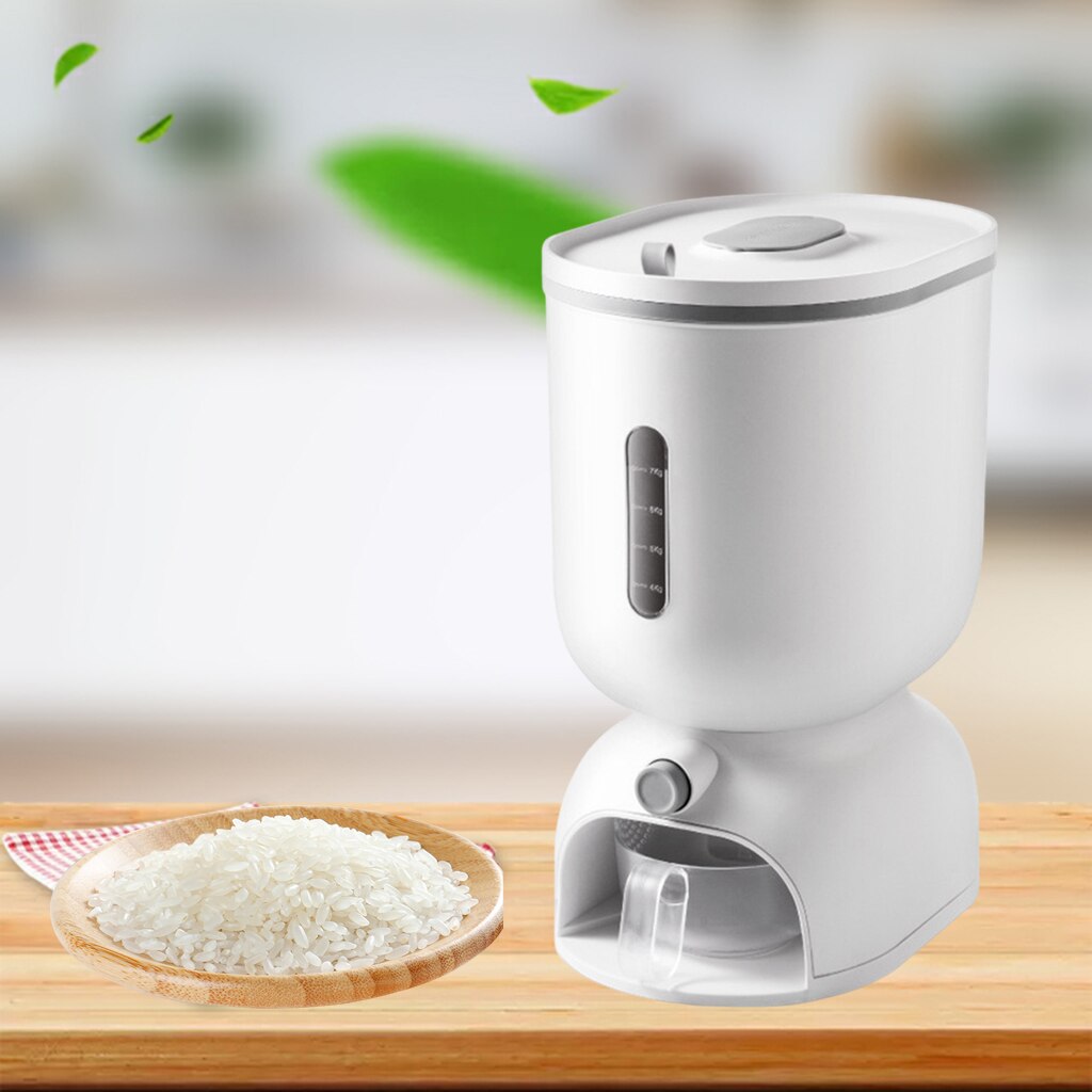6.5KG Sealed Rice Bucket Dispenser Box Transparent... – Grandado