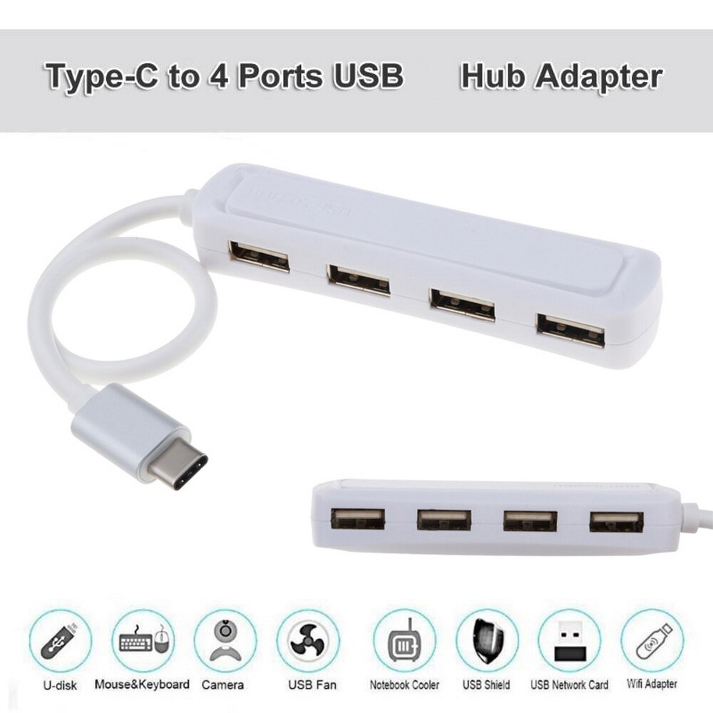 kebidu USB 3.1 to USB 2.0 Type c Hub 4 Port Connec... – Grandado