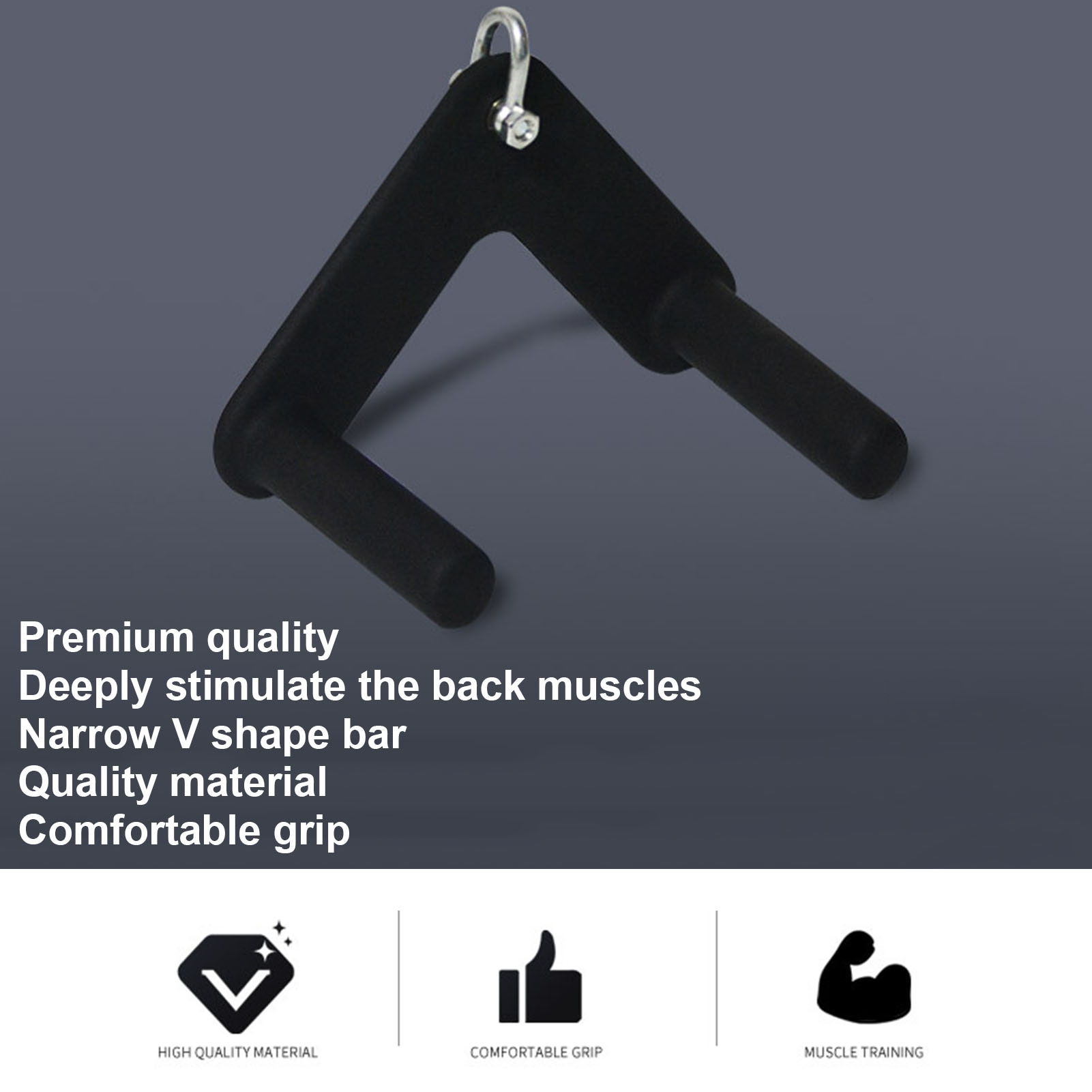 V Shaped Press Down Bar Cable Attachment Workout D... – Vicedeal