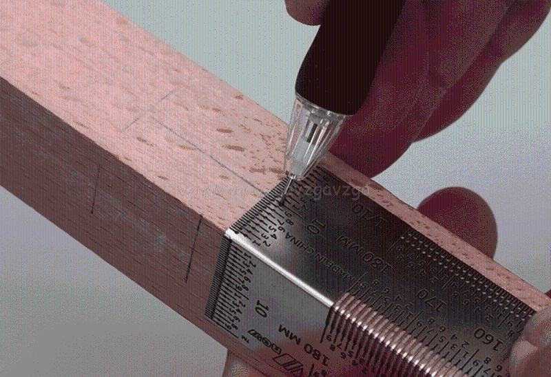 Woodworking 180mm Bend Rules Marking Rule Scriber ... – Vicedeal