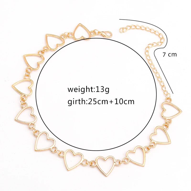 Independent Gothic Metal Hollow Connecting Heart N... – Grandado