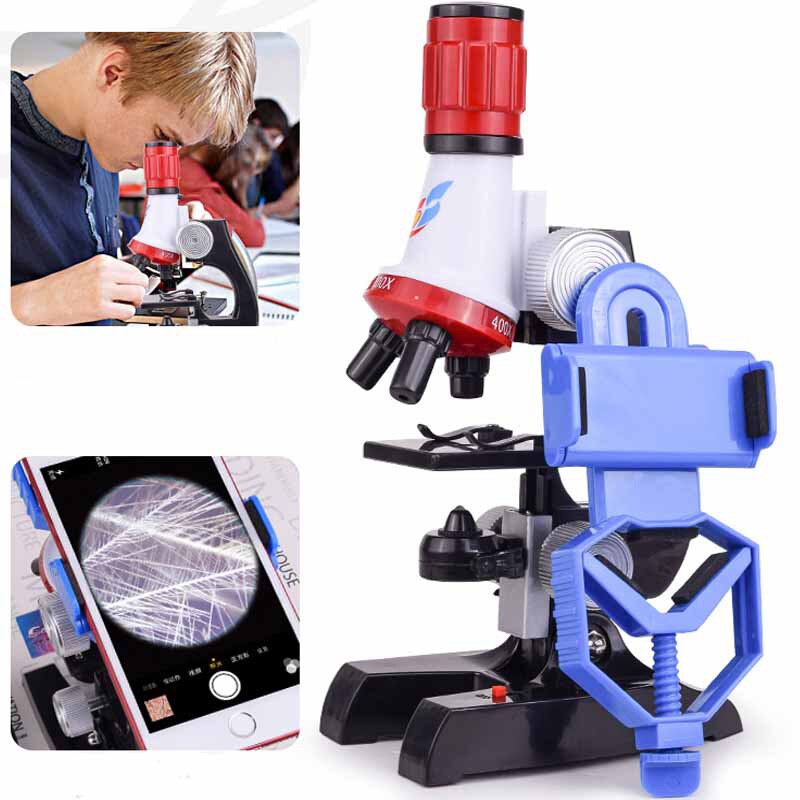 ZK30 Microscope Kit Lab LED 100/400/1200X Home Sch... – Grandado