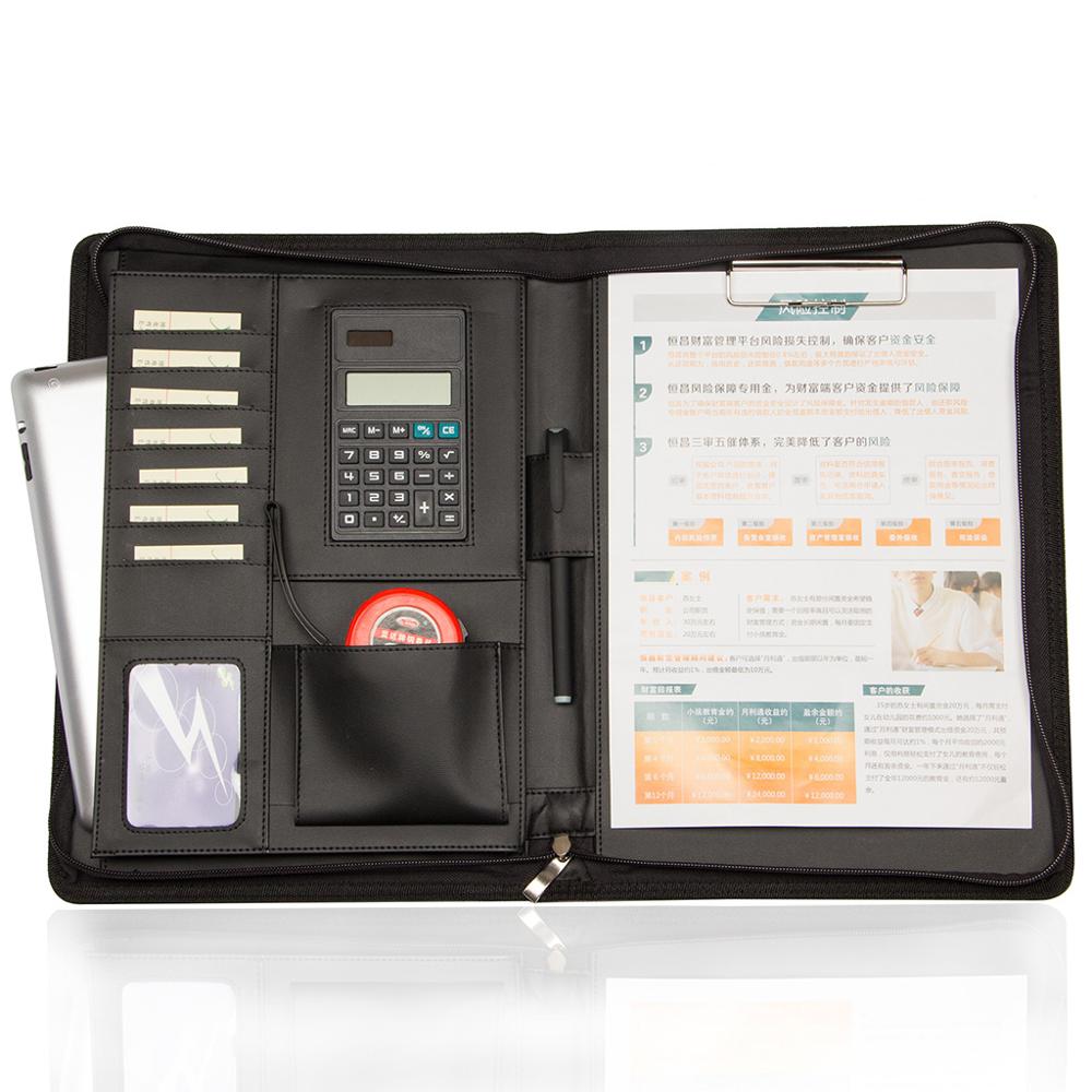 Multifunctionele Rits Padfolio PU lederen A4 Besta... – Grandado