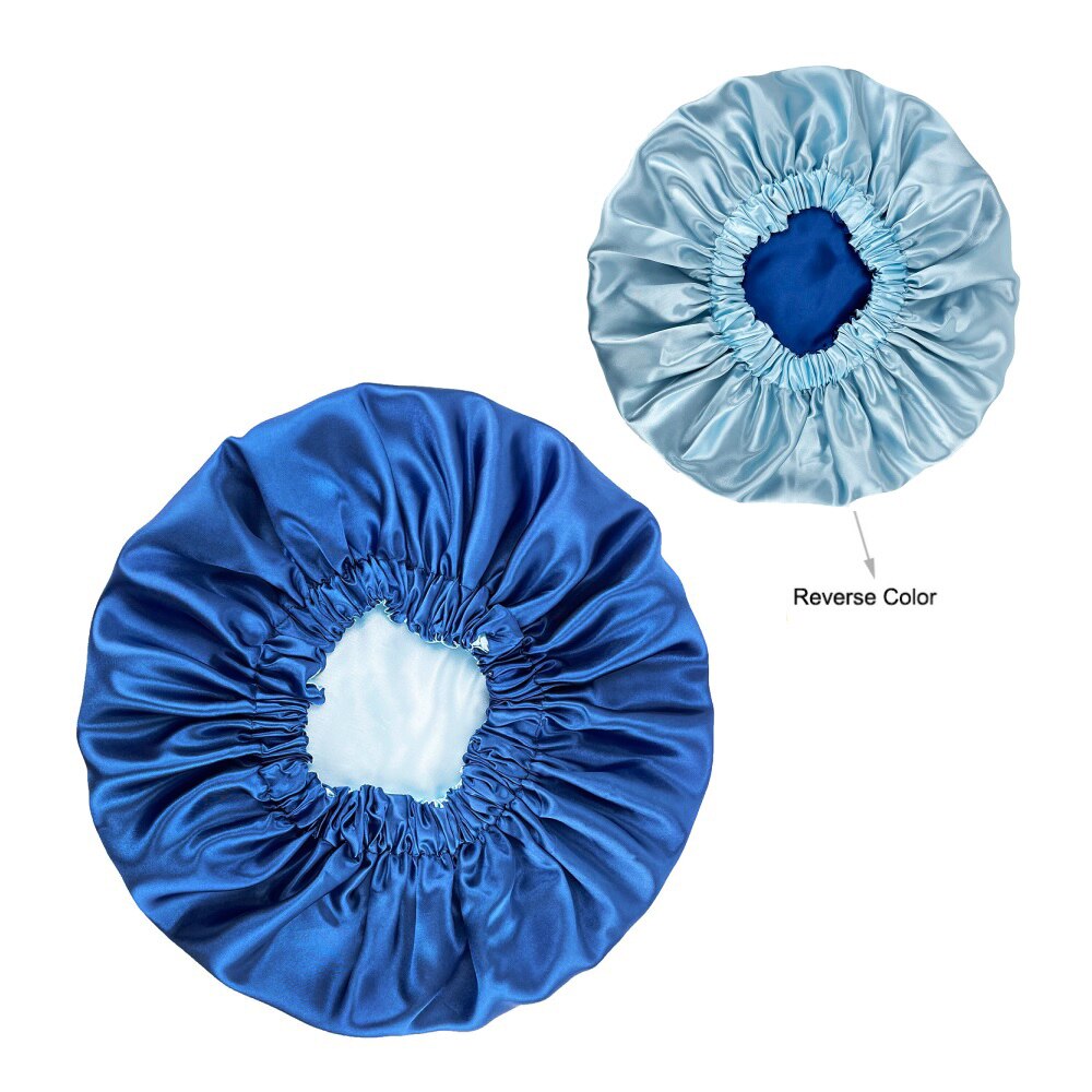 Extra Large Double Layer Satin Bonnet Women Solid ... – Grandado