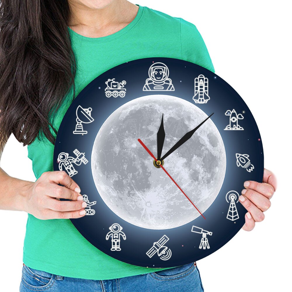 Outer Space Astronaut Modern Wall Clock Space Trav... – Grandado