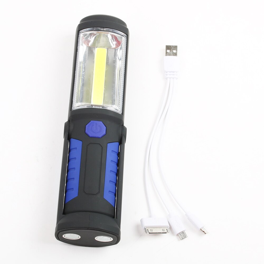 Usb genopladelig cob led lommelygte cob lysstrimme... – Grandado
