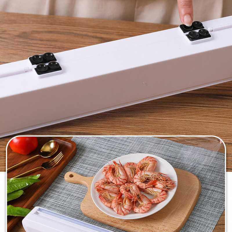 Self Adhesive Cling Film Cutter Dispenser Wall Mou... – Grandado