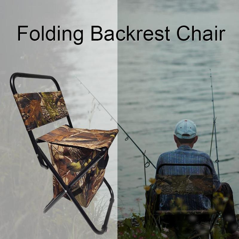 Outdoor Folding Chair Fishing Chair Seat Stool wit... – Vicedeal