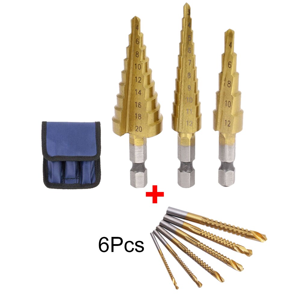 3Pcs Hss Stap Boor Set Voor Metalen 4-12/20/32Mm C... – Grandado